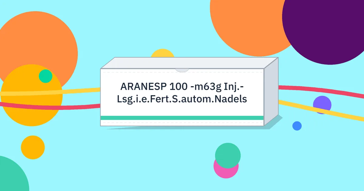 Symbolbild: Packung mit der Aufschrift ARANESP 100 -m63g Inj.-Lsg.i.e.Fert.S.autom.Nadels (PZN 17308305) – Verfügbarkeit und Bezug in Apotheken in Frankfurt am Main