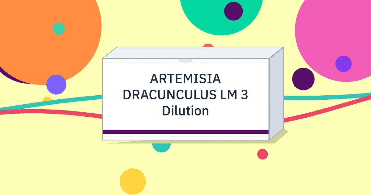 Symbolbild: Packung mit der Aufschrift ARTEMISIA DRACUNCULUS LM 3 Dilution (PZN 13394006) – Verfügbarkeit und Bezug in Apotheken in Frankfurt am Main