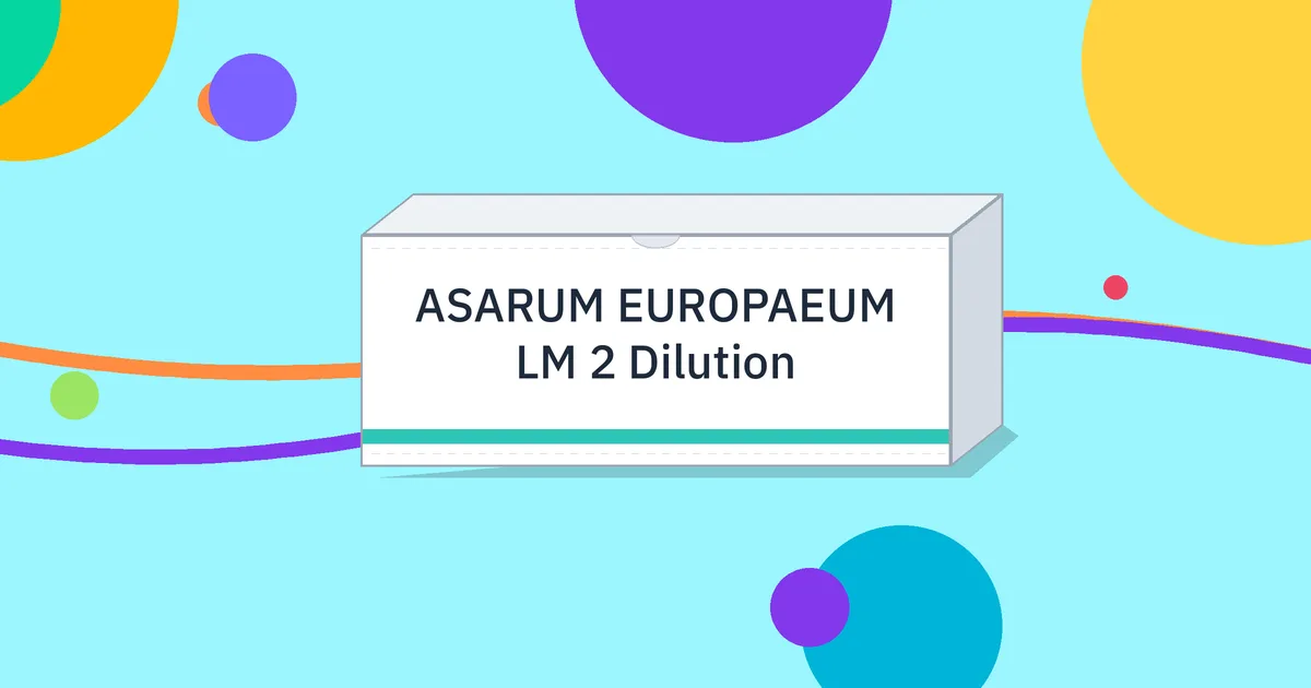 Symbolbild: Packung mit der Aufschrift ASARUM EUROPAEUM LM 2 Dilution (PZN 13397022) – Verfügbarkeit und Bezug in Apotheken in Frankfurt am Main