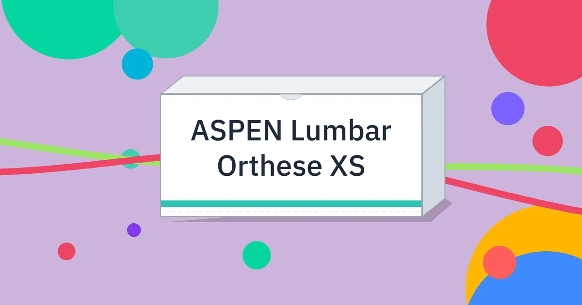 Symbolbild: Packung mit der Aufschrift ASPEN Lumbar Orthese XS (PZN 13872084) – Verfügbarkeit und Bezug in Apotheken in Frankfurt am Main