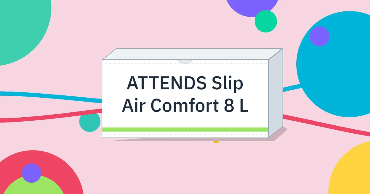 Symbolbild: Packung mit der Aufschrift ATTENDS Slip Air Comfort 8 L (PZN 19384871) – Verfügbarkeit und Bezug in Apotheken in Frankfurt am Main
