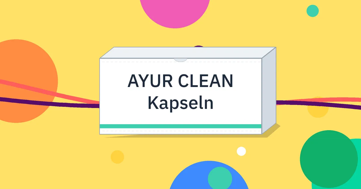 Symbolbild: Packung mit der Aufschrift AYUR CLEAN Kapseln (PZN 00028748) – Verfügbarkeit und Bezug in Apotheken in Frankfurt am Main