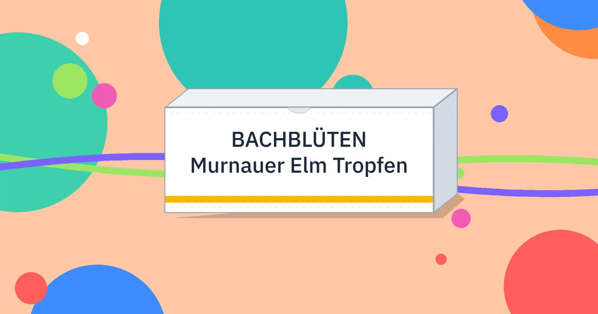 Symbolbild: Packung mit der Aufschrift BACHBLÜTEN Murnauer Elm Tropfen (PZN 07752499) – Verfügbarkeit und Bezug in Apotheken in Frankfurt am Main