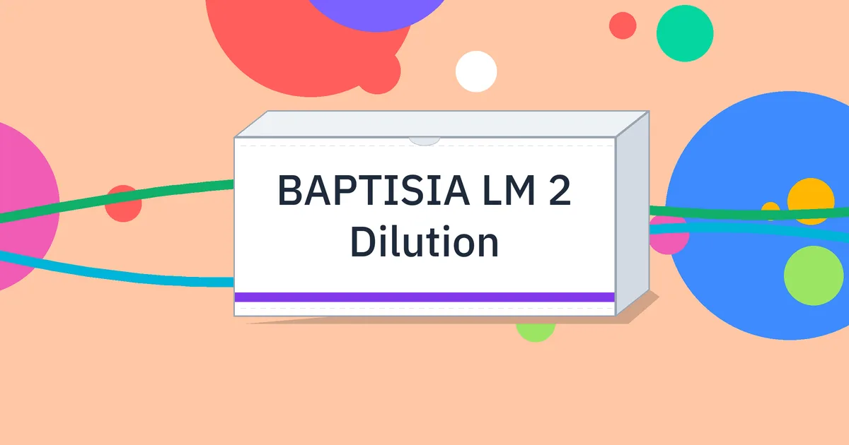 Symbolbild: Packung mit der Aufschrift BAPTISIA LM 2 Dilution (PZN 12787956) – Verfügbarkeit und Bezug in Apotheken in Frankfurt am Main