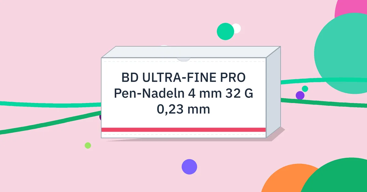 Symbolbild: Packung mit der Aufschrift BD ULTRA-FINE PRO Pen-Nadeln 4 mm 32 G 0,23 mm (PZN 20630252) – Verfügbarkeit und Bezug in Apotheken in Frankfurt am Main