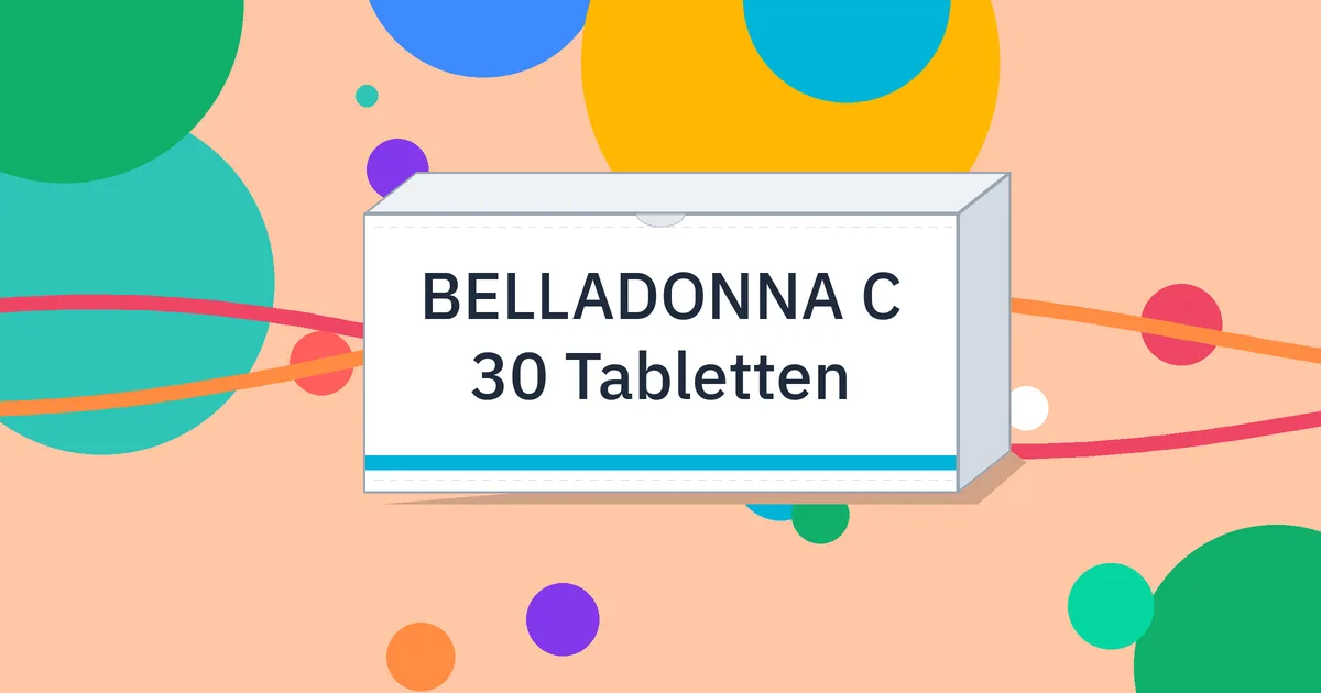 Symbolbild: Packung mit der Aufschrift BELLADONNA C 30 Tabletten (PZN 04207057) – Verfügbarkeit und Bezug in Apotheken in Frankfurt am Main