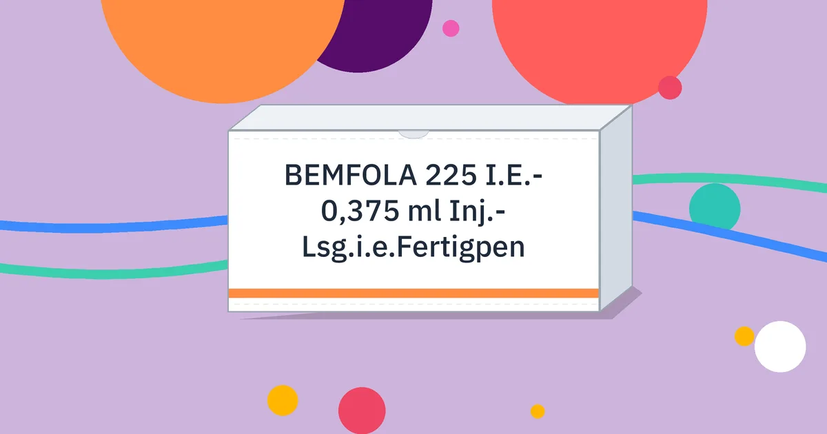 Symbolbild: Packung mit der Aufschrift BEMFOLA 225 I.E.-0,375 ml Inj.-Lsg.i.e.Fertigpen (PZN 10389298) – Verfügbarkeit und Bezug in Apotheken in Frankfurt am Main