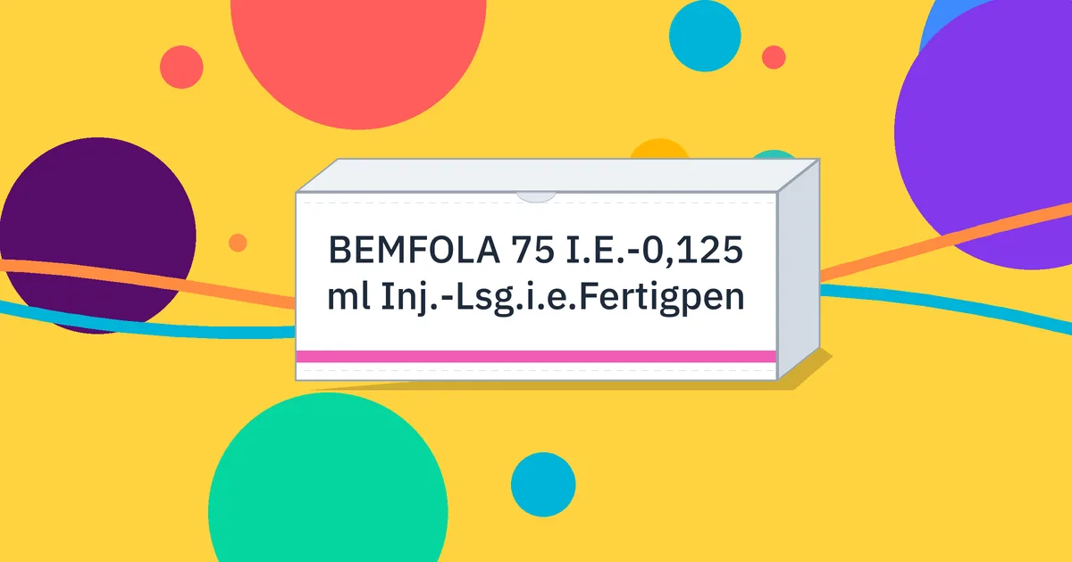 Symbolbild: Packung mit der Aufschrift BEMFOLA 75 I.E.-0,125 ml Inj.-Lsg.i.e.Fertigpen (PZN 12471466) – Verfügbarkeit und Bezug in Apotheken in Frankfurt am Main