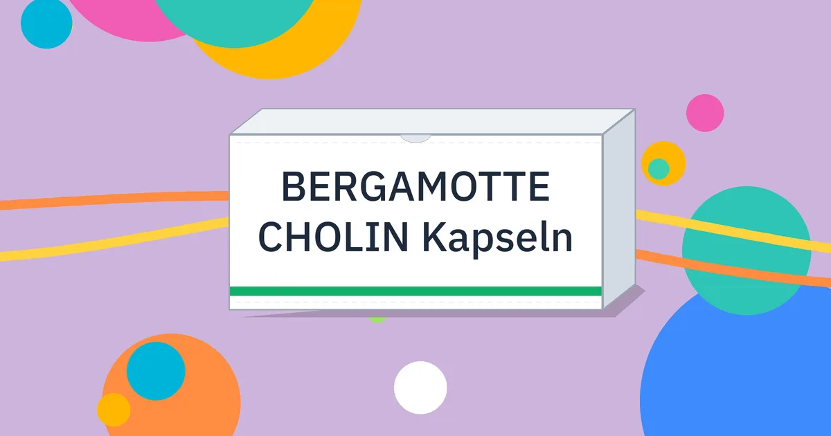 Symbolbild: Packung mit der Aufschrift BERGAMOTTE CHOLIN Kapseln (PZN 16790694) – Verfügbarkeit und Bezug in Apotheken in Frankfurt am Main