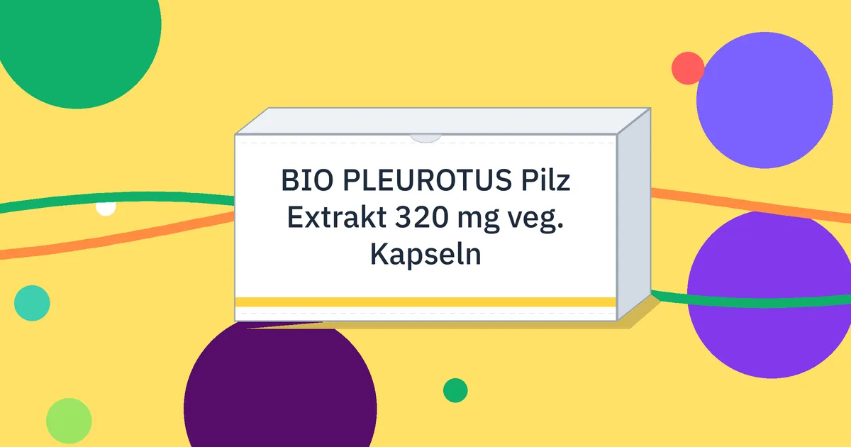 Symbolbild: Packung mit der Aufschrift BIO PLEUROTUS Pilz Extrakt 320 mg veg. Kapseln (PZN 10133400) – Verfügbarkeit und Bezug in Apotheken in Frankfurt am Main