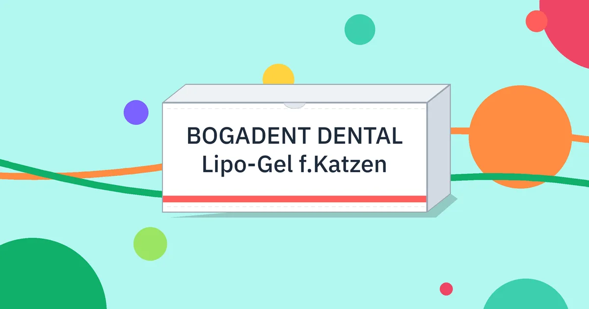 Symbolbild: Packung mit der Aufschrift BOGADENT DENTAL Lipo-Gel f.Katzen (PZN 10261612) – Verfügbarkeit und Bezug in Apotheken in Frankfurt am Main