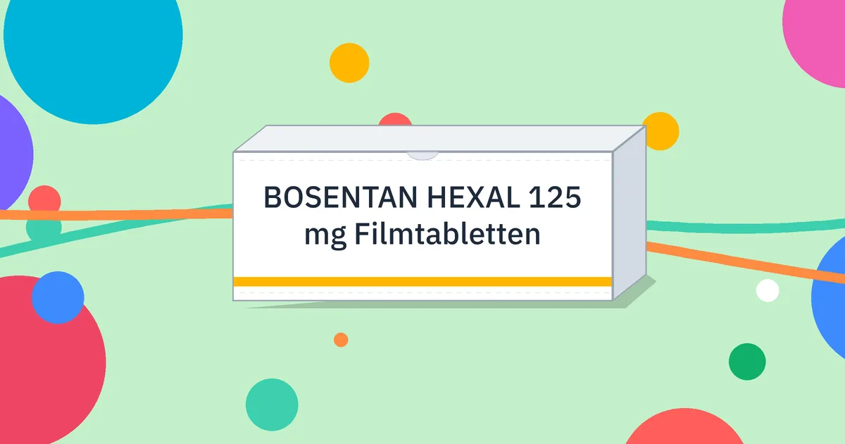 Symbolbild: Packung mit der Aufschrift BOSENTAN HEXAL 125 mg Filmtabletten (PZN 13245619) – Verfügbarkeit und Bezug in Apotheken in Frankfurt am Main