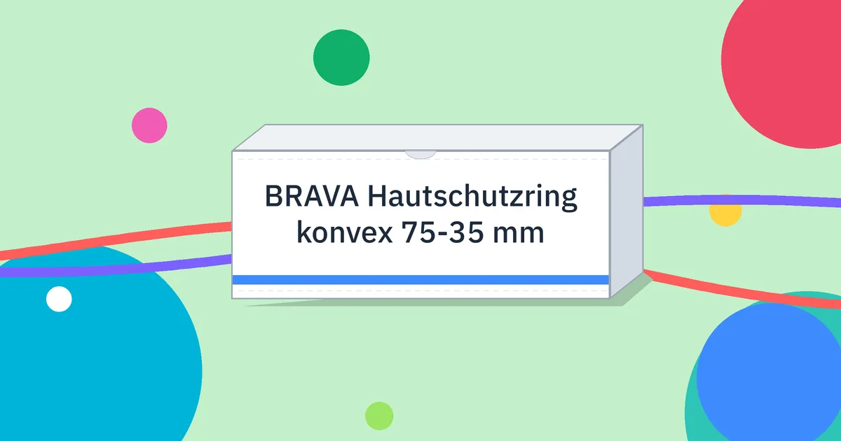 Symbolbild: Packung mit der Aufschrift BRAVA Hautschutzring konvex 75-35 mm (PZN 18224102) – Verfügbarkeit und Bezug in Apotheken in Frankfurt am Main