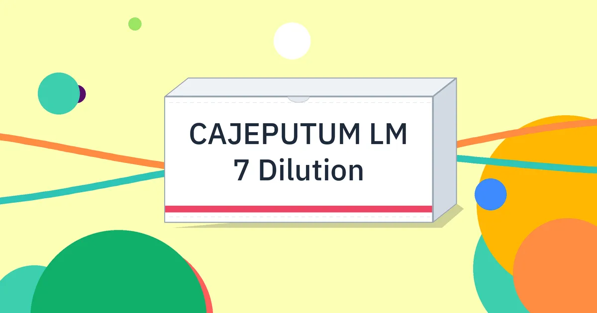 Symbolbild: Packung mit der Aufschrift CAJEPUTUM LM 7 Dilution (PZN 12799505) – Verfügbarkeit und Bezug in Apotheken in Frankfurt am Main