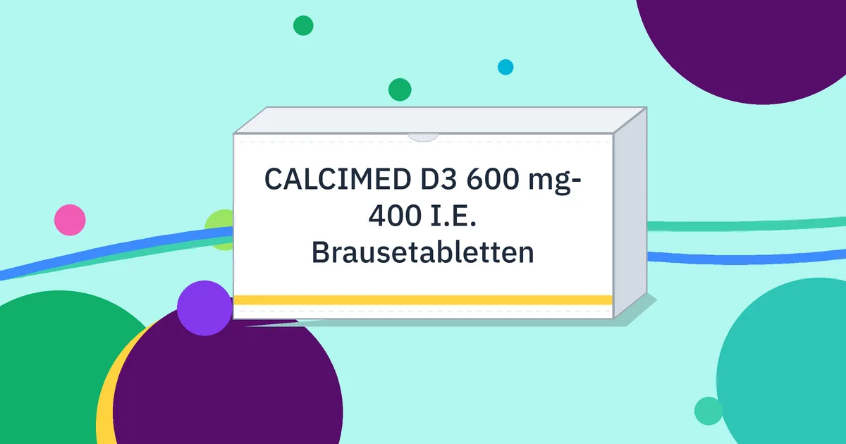 Symbolbild: Packung mit der Aufschrift CALCIMED D3 600 mg-400 I.E. Brausetabletten (PZN 09750122) – Verfügbarkeit und Bezug in Apotheken in Frankfurt am Main