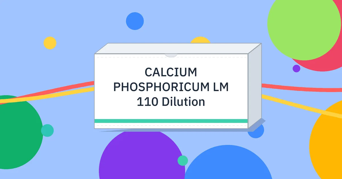 Symbolbild: Packung mit der Aufschrift CALCIUM PHOSPHORICUM LM 110 Dilution (PZN 12805499) – Verfügbarkeit und Bezug in Apotheken in Frankfurt am Main