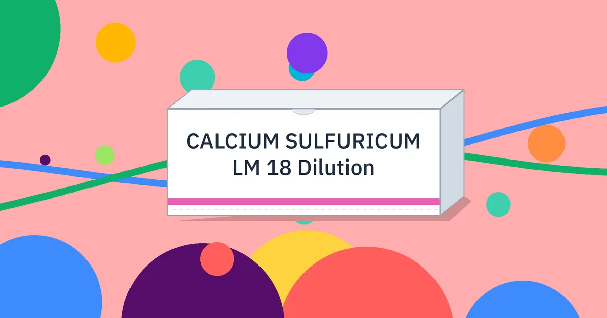Symbolbild: Packung mit der Aufschrift CALCIUM SULFURICUM LM 18 Dilution (PZN 07540047) – Verfügbarkeit und Bezug in Apotheken in Frankfurt am Main