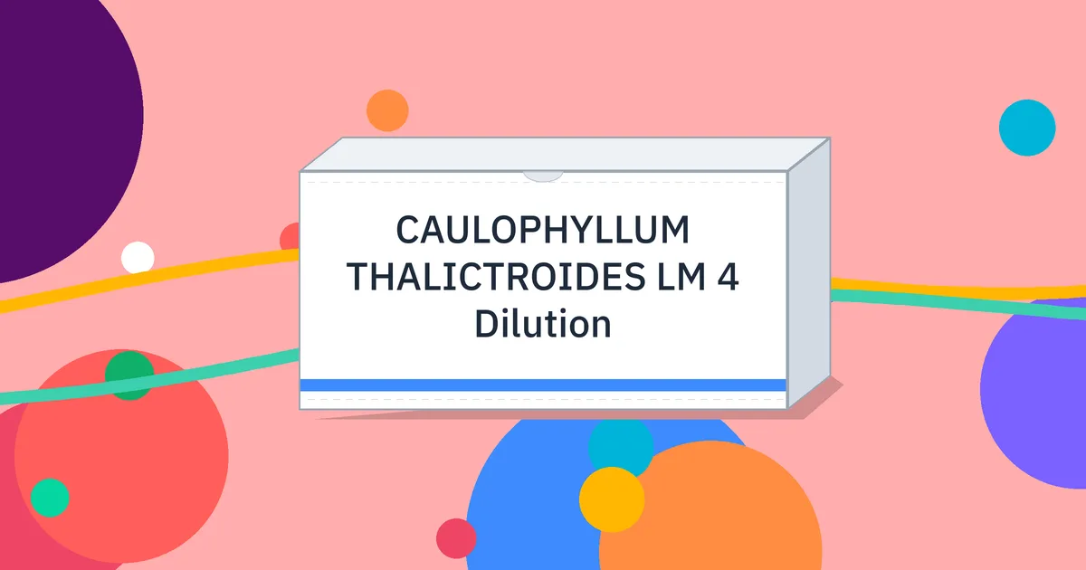 Symbolbild: Packung mit der Aufschrift CAULOPHYLLUM THALICTROIDES LM 4 Dilution (PZN 13434674) – Verfügbarkeit und Bezug in Apotheken in Frankfurt am Main