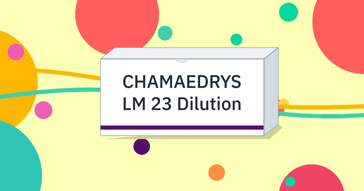 Symbolbild: Packung mit der Aufschrift CHAMAEDRYS LM 23 Dilution (PZN 13438637) – Verfügbarkeit und Bezug in Apotheken in Frankfurt am Main