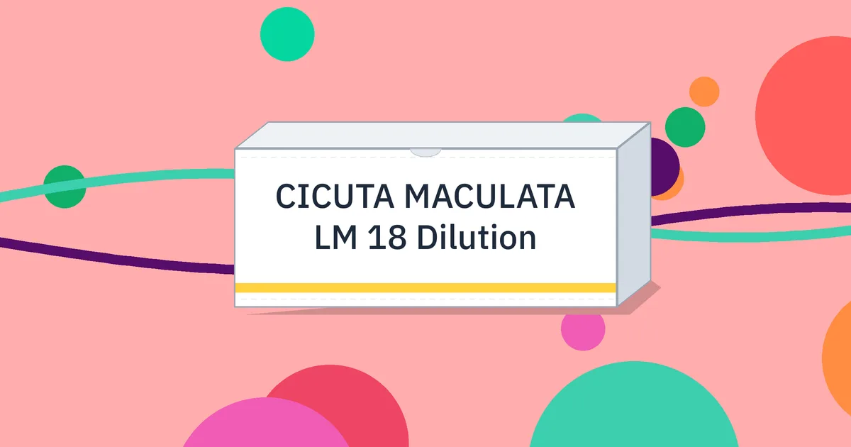 Symbolbild: Packung mit der Aufschrift CICUTA MACULATA LM 18 Dilution (PZN 12818349) – Verfügbarkeit und Bezug in Apotheken in Frankfurt am Main