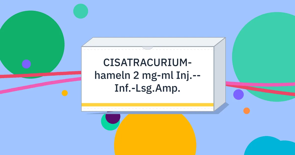 Symbolbild: Packung mit der Aufschrift CISATRACURIUM-hameln 2 mg-ml Inj.--Inf.-Lsg.Amp. (PZN 09266716) – Verfügbarkeit und Bezug in Apotheken in Frankfurt am Main