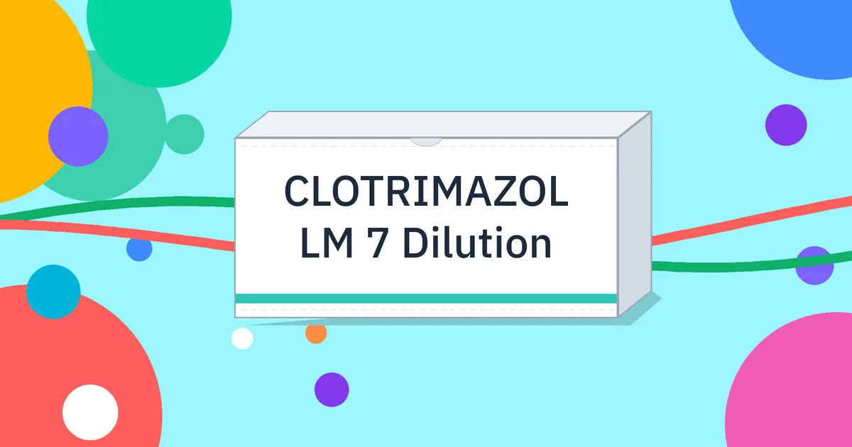 Symbolbild: Packung mit der Aufschrift CLOTRIMAZOL LM 7 Dilution (PZN 12822606) – Verfügbarkeit und Bezug in Apotheken in Frankfurt am Main