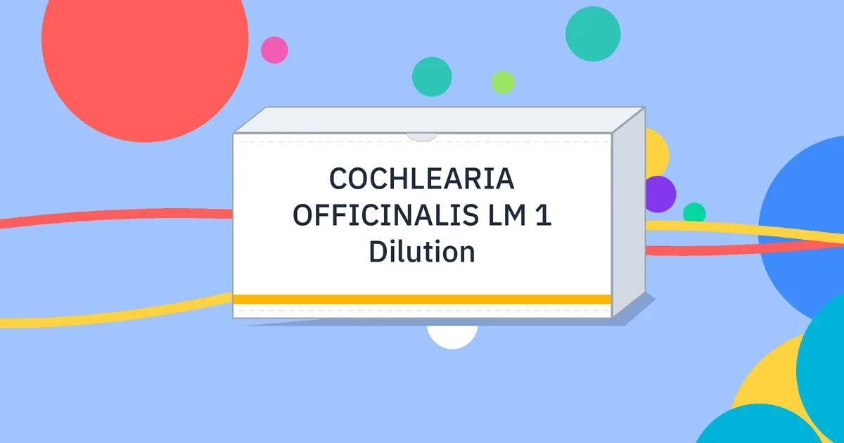 Symbolbild: Packung mit der Aufschrift COCHLEARIA OFFICINALIS LM 1 Dilution (PZN 12829324) – Verfügbarkeit und Bezug in Apotheken in Frankfurt am Main