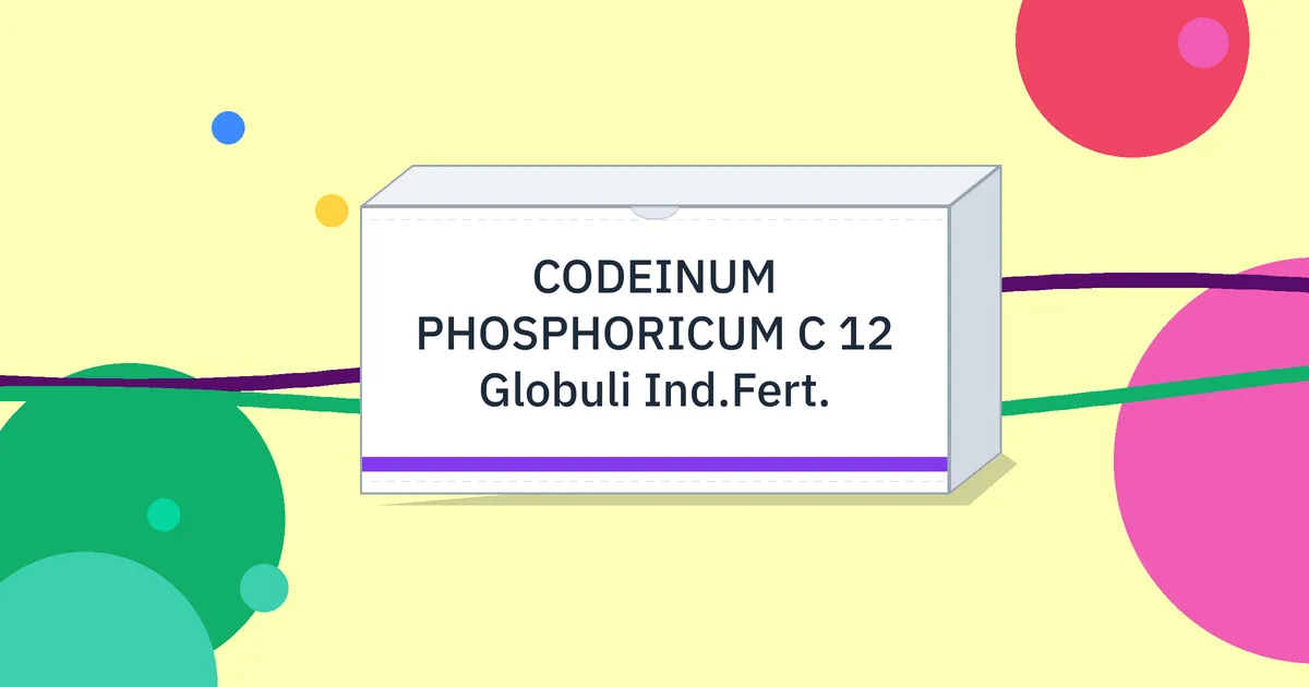 Symbolbild: Packung mit der Aufschrift CODEINUM PHOSPHORICUM C 12 Globuli Ind.Fert. (PZN 17729219) – Verfügbarkeit und Bezug in Apotheken in Frankfurt am Main