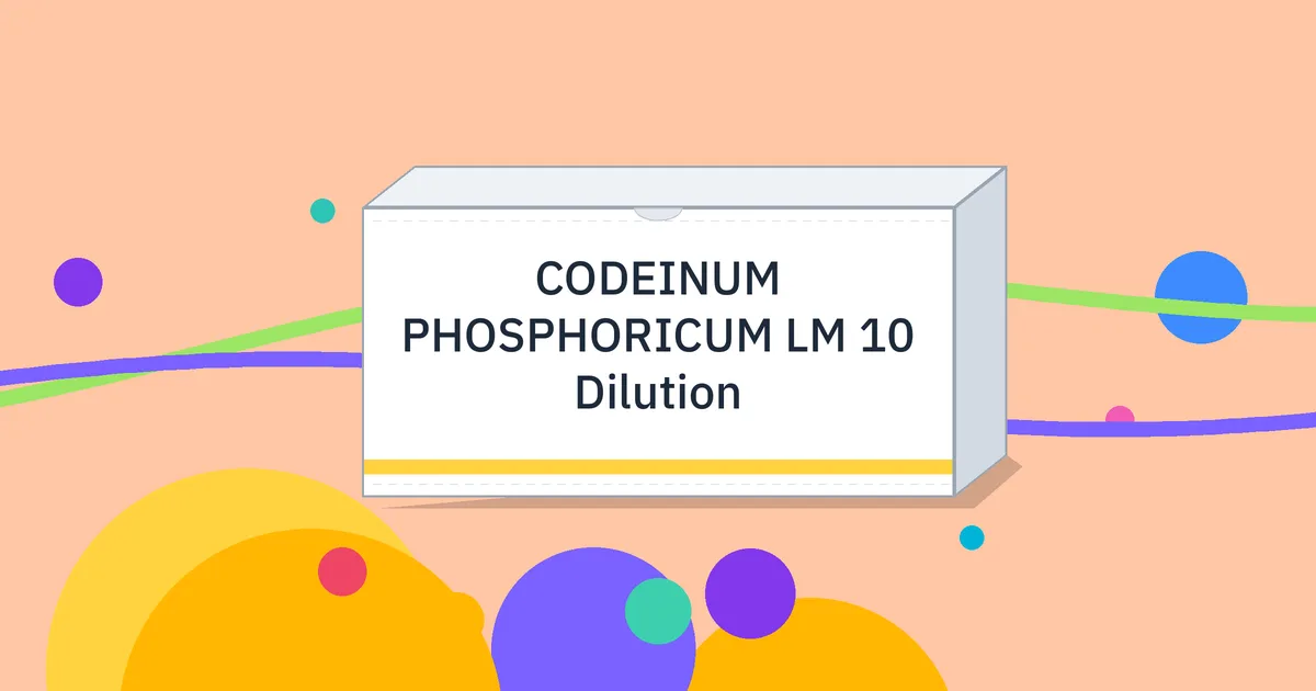 Symbolbild: Packung mit der Aufschrift CODEINUM PHOSPHORICUM LM 10 Dilution (PZN 12829933) – Verfügbarkeit und Bezug in Apotheken in Frankfurt am Main