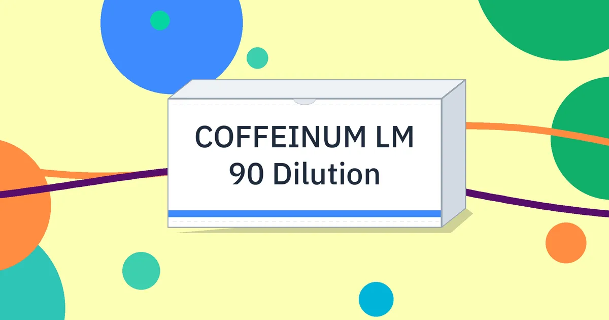Symbolbild: Packung mit der Aufschrift COFFEINUM LM 90 Dilution (PZN 12832042) – Verfügbarkeit und Bezug in Apotheken in Frankfurt am Main