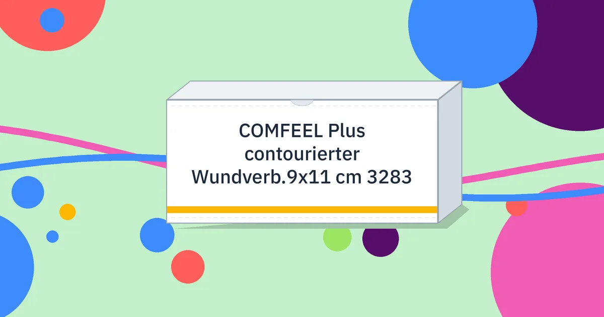 Symbolbild: Packung mit der Aufschrift COMFEEL Plus contourierter Wundverb.9x11 cm 3283 (PZN 09892661) – Verfügbarkeit und Bezug in Apotheken in Frankfurt am Main