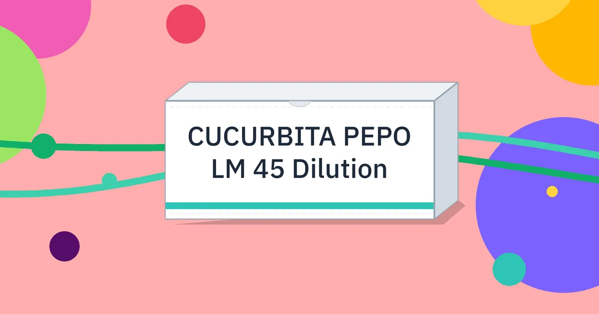 Symbolbild: Packung mit der Aufschrift CUCURBITA PEPO LM 45 Dilution (PZN 13457505) – Verfügbarkeit und Bezug in Apotheken in Frankfurt am Main