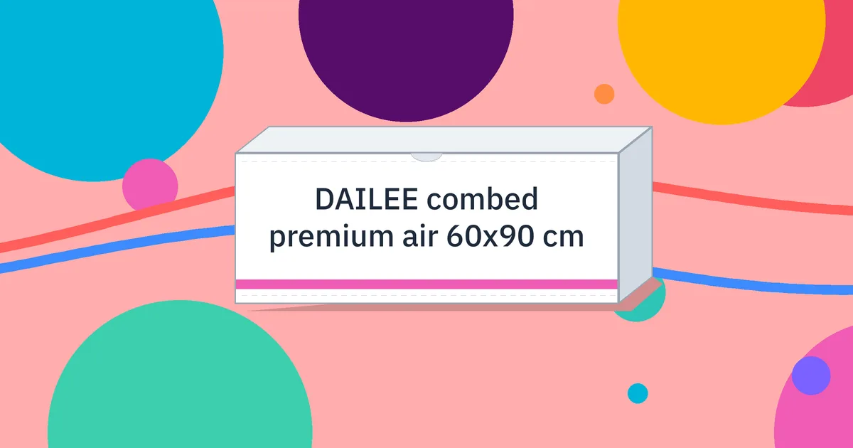 Symbolbild: Packung mit der Aufschrift DAILEE combed premium air 60x90 cm (PZN 13710654) – Verfügbarkeit und Bezug in Apotheken in Frankfurt am Main