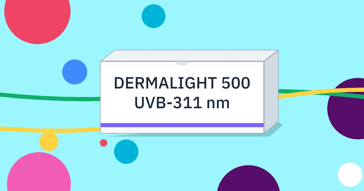 Symbolbild: Packung mit der Aufschrift DERMALIGHT 500 UVB-311 nm (PZN 19493175) – Verfügbarkeit und Bezug in Apotheken in Frankfurt am Main