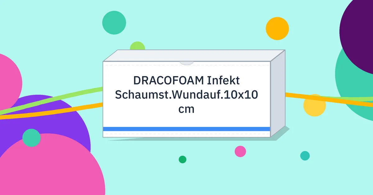 Symbolbild: Packung mit der Aufschrift DRACOFOAM Infekt Schaumst.Wundauf.10x10 cm (PZN 10317614) – Verfügbarkeit und Bezug in Apotheken in Frankfurt am Main