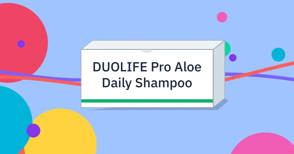Symbolbild: Packung mit der Aufschrift DUOLIFE Pro Aloe Daily Shampoo (PZN 19134022) – Verfügbarkeit und Bezug in Apotheken in Frankfurt am Main