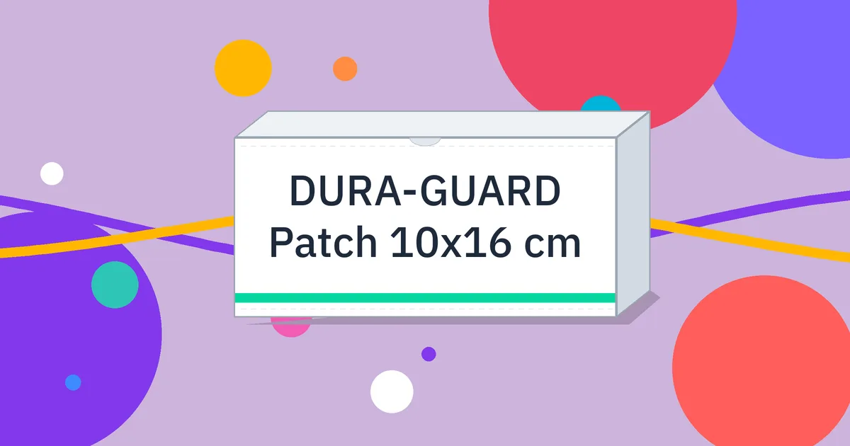 Symbolbild: Packung mit der Aufschrift DURA-GUARD Patch 10x16 cm (PZN 20388087) – Verfügbarkeit und Bezug in Apotheken in Frankfurt am Main