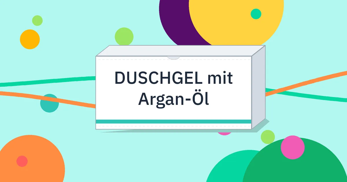 Symbolbild: Packung mit der Aufschrift DUSCHGEL mit Argan-Öl (PZN 16334482) – Verfügbarkeit und Bezug in Apotheken in Frankfurt am Main