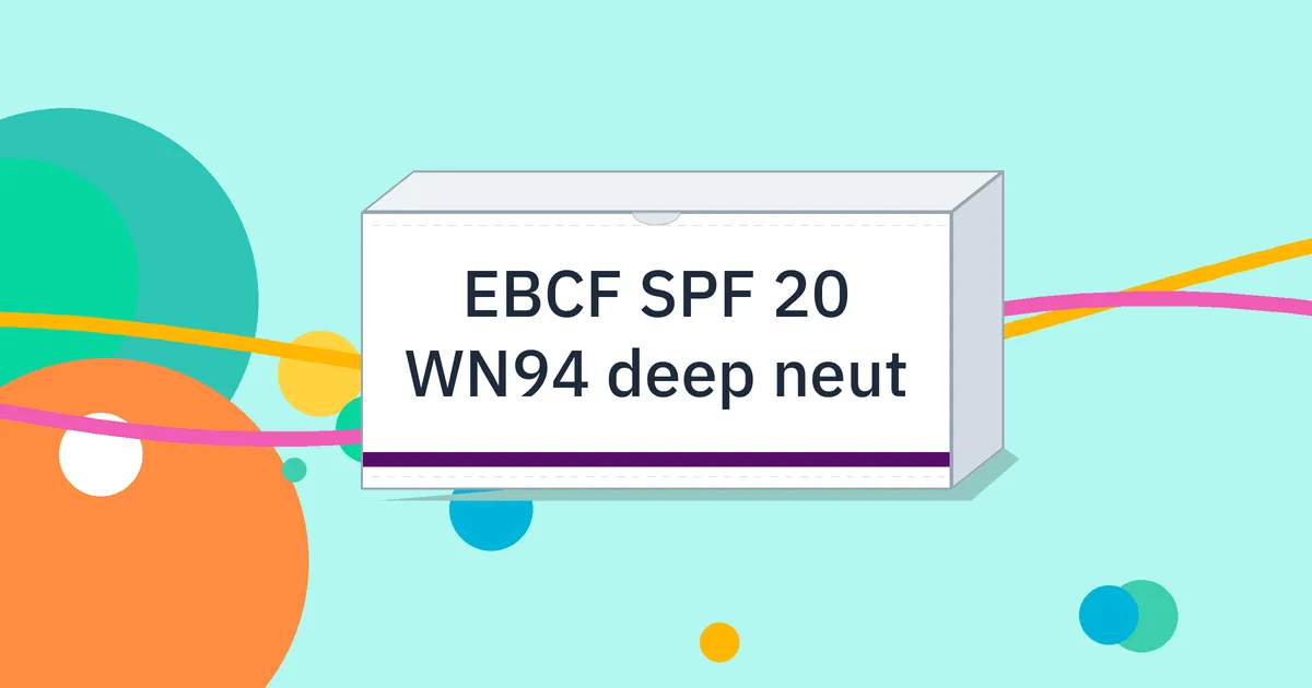 Symbolbild: Packung mit der Aufschrift EBCF SPF 20 WN94 deep neut (PZN 18895227) – Verfügbarkeit und Bezug in Apotheken in Frankfurt am Main