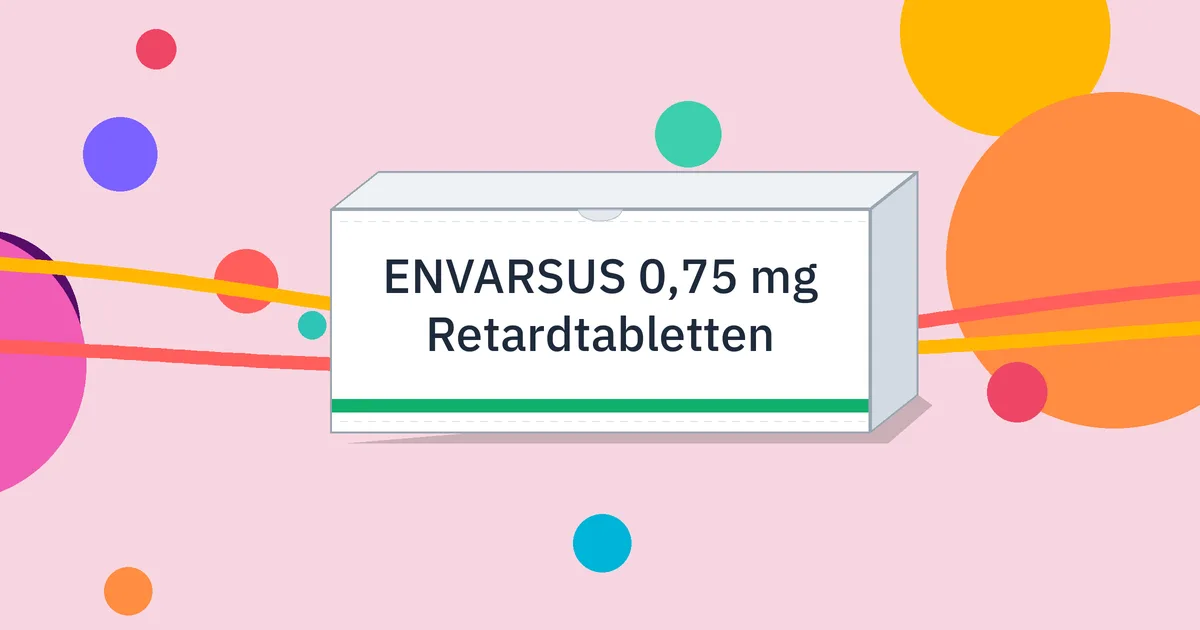 Symbolbild: Packung mit der Aufschrift ENVARSUS 0,75 mg Retardtabletten (PZN 16885667) – Verfügbarkeit und Bezug in Apotheken in Frankfurt am Main