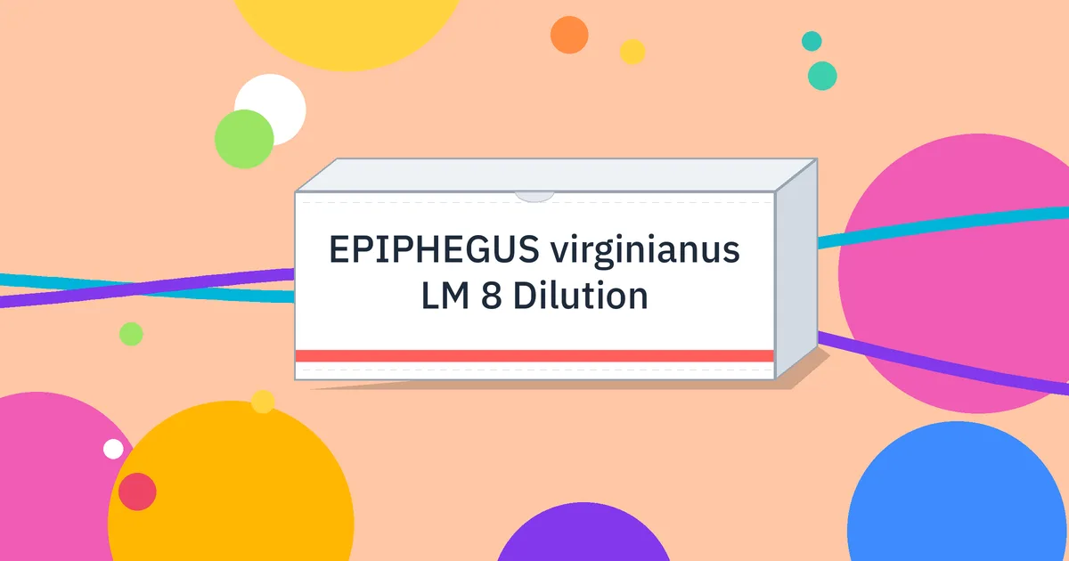 Symbolbild: Packung mit der Aufschrift EPIPHEGUS virginianus LM 8 Dilution (PZN 13472516) – Verfügbarkeit und Bezug in Apotheken in Frankfurt am Main
