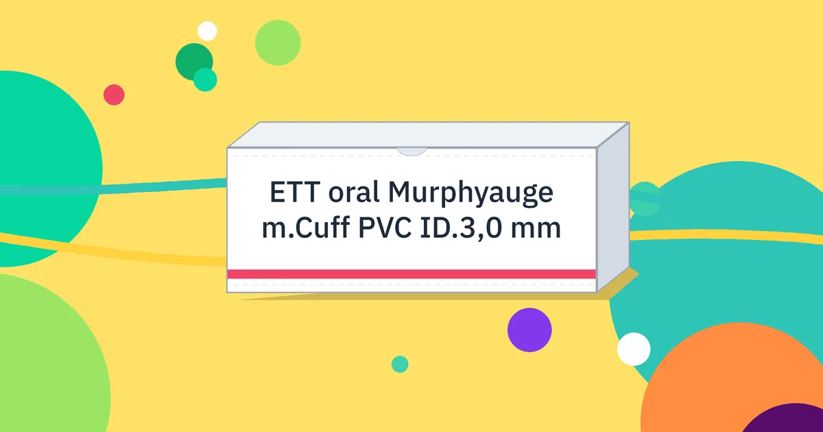 Symbolbild: Packung mit der Aufschrift ETT oral Murphyauge m.Cuff PVC ID.3,0 mm (PZN 19121019) – Verfügbarkeit und Bezug in Apotheken in Frankfurt am Main