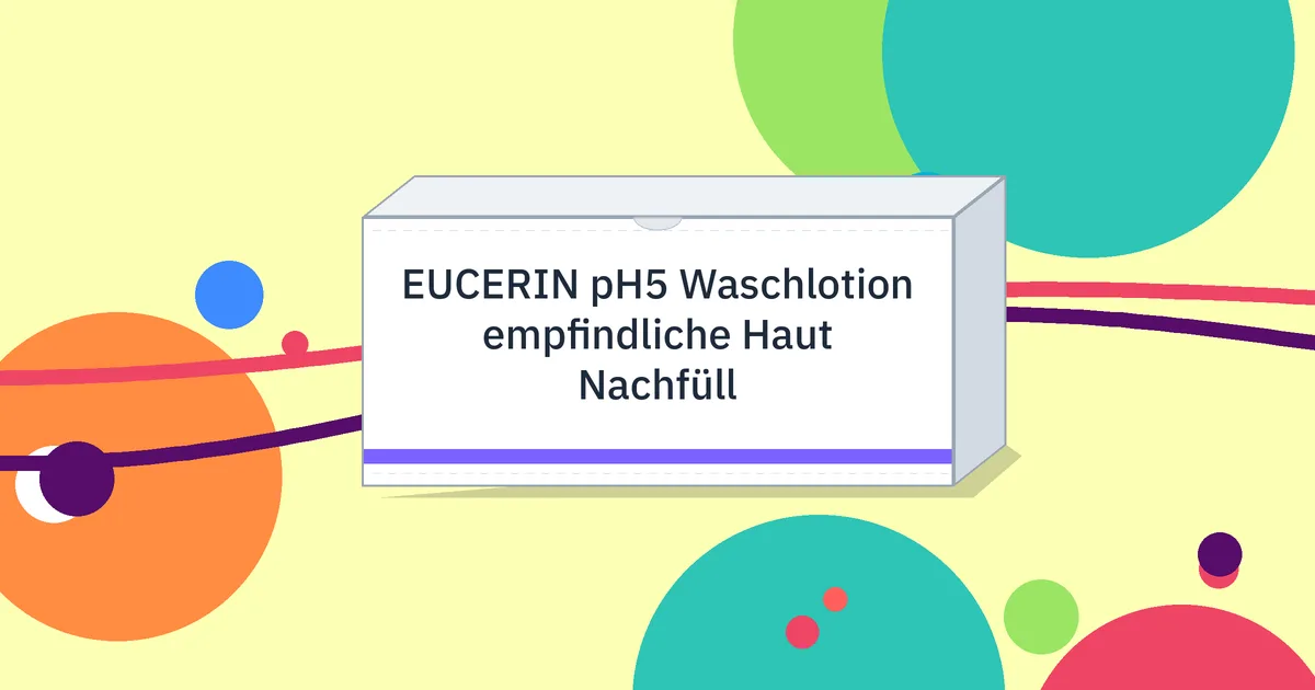 Symbolbild: Packung mit der Aufschrift EUCERIN pH5 Waschlotion empfindliche Haut Nachfüll (PZN 17929757) – Verfügbarkeit und Bezug in Apotheken in Frankfurt am Main
