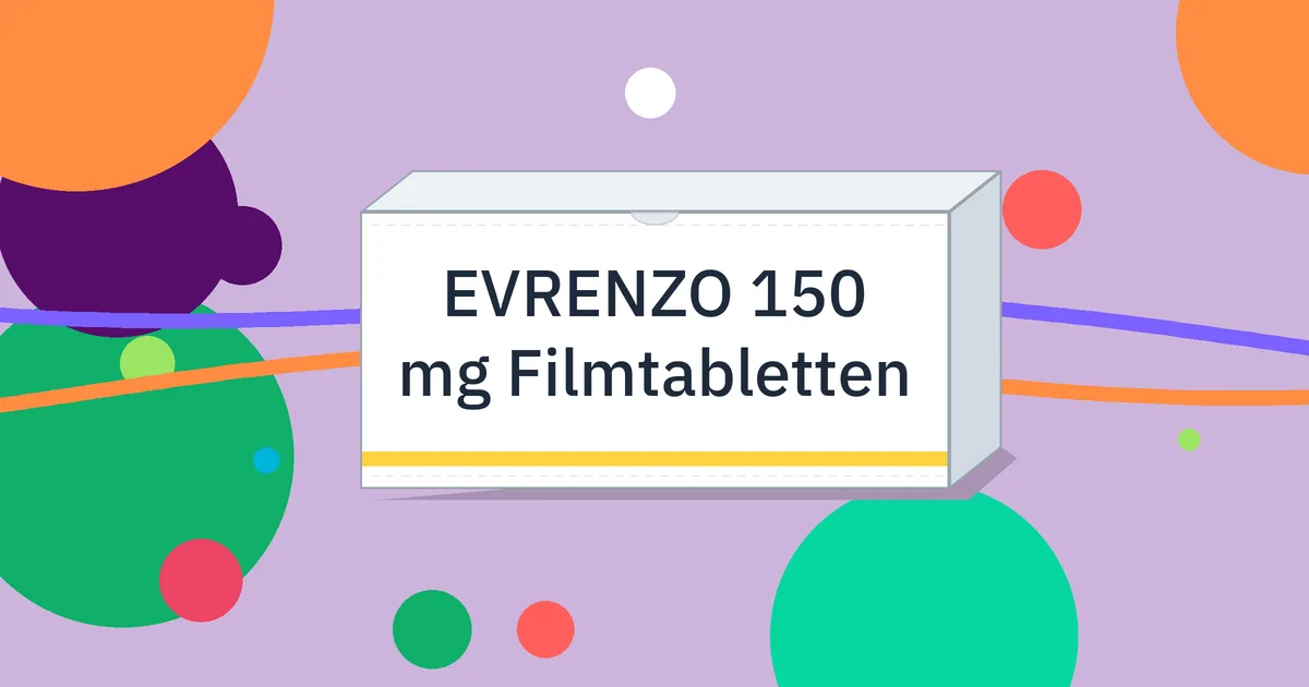 Symbolbild: Packung mit der Aufschrift EVRENZO 150 mg Filmtabletten (PZN 19213336) – Verfügbarkeit und Bezug in Apotheken in Frankfurt am Main