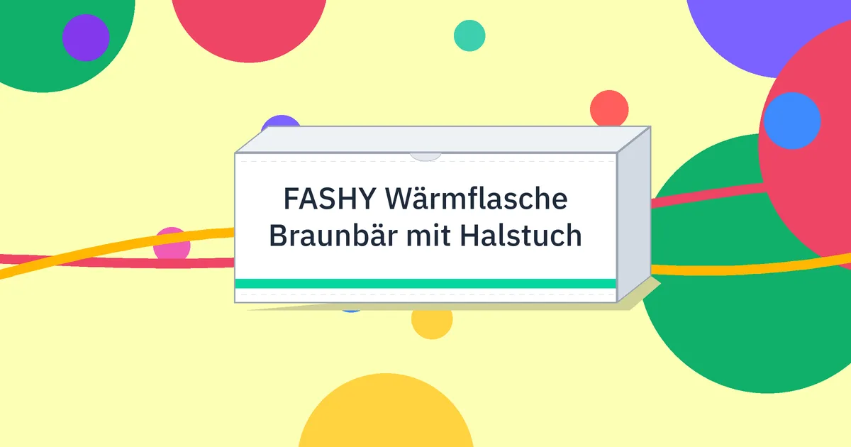 Symbolbild: Packung mit der Aufschrift FASHY Wärmflasche Braunbär mit Halstuch (PZN 08847693) – Verfügbarkeit und Bezug in Apotheken in Frankfurt am Main