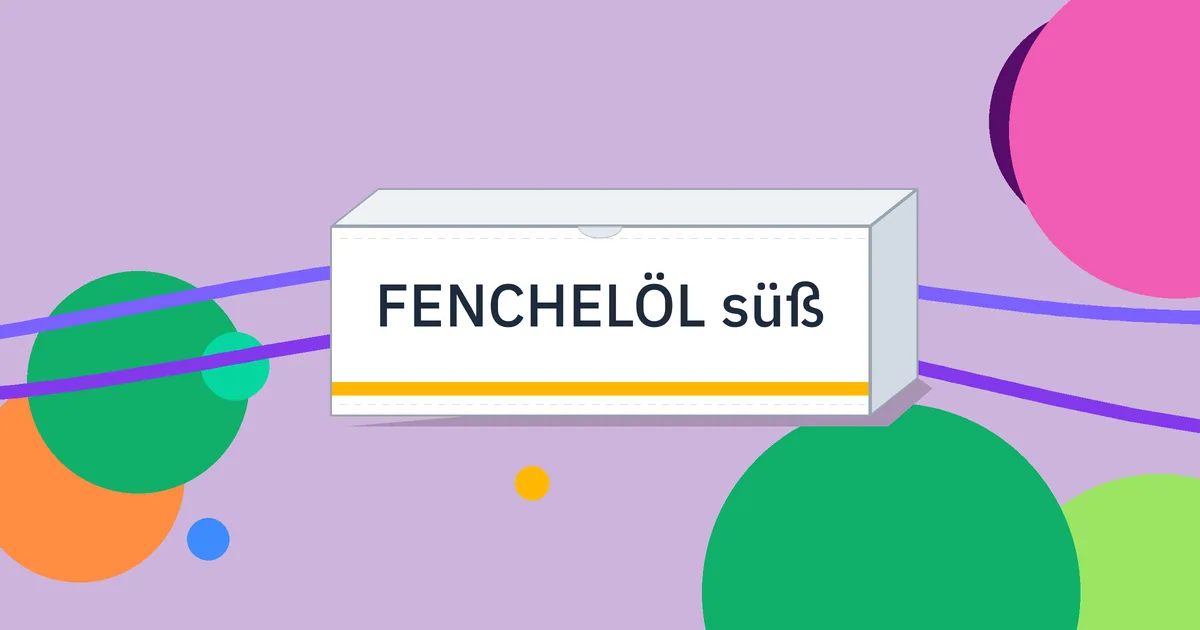 Symbolbild: Packung mit der Aufschrift FENCHELÖL süß (PZN 19753162) – Verfügbarkeit und Bezug in Apotheken in Frankfurt am Main