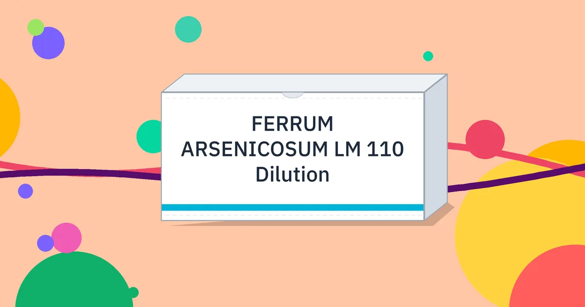 Symbolbild: Packung mit der Aufschrift FERRUM ARSENICOSUM LM 110 Dilution (PZN 12847807) – Verfügbarkeit und Bezug in Apotheken in Frankfurt am Main