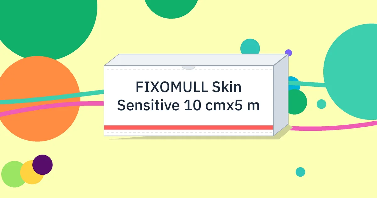 Symbolbild: Packung mit der Aufschrift FIXOMULL Skin Sensitive 10 cmx5 m (PZN 15999475) – Verfügbarkeit und Bezug in Apotheken in Frankfurt am Main
