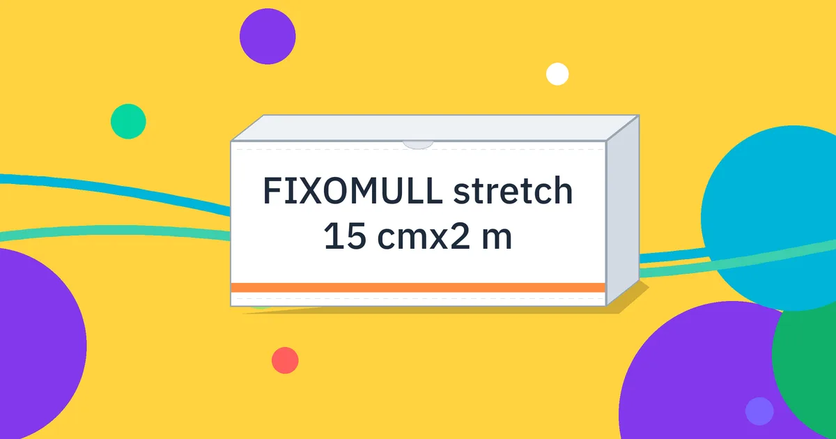 Symbolbild: Packung mit der Aufschrift FIXOMULL stretch 15 cmx2 m (PZN 20609157) – Verfügbarkeit und Bezug in Apotheken in Frankfurt am Main