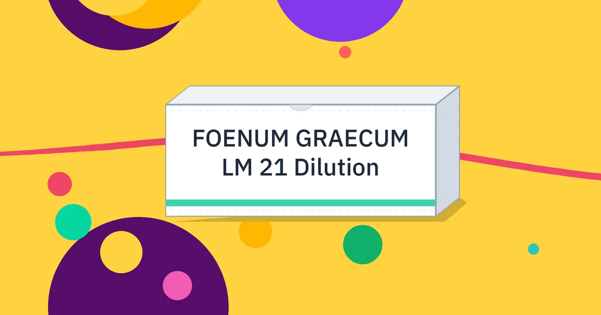 Symbolbild: Packung mit der Aufschrift FOENUM GRAECUM LM 21 Dilution (PZN 13490299) – Verfügbarkeit und Bezug in Apotheken in Frankfurt am Main